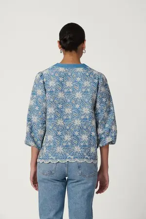 Shoshanna Embroidered Lizzie Top