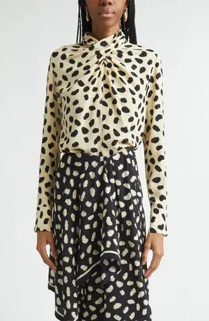 Johanna Ortiz Tie Neck Tops