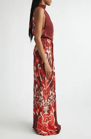 Johanna Ortiz Sacred Currents Floral Print Maxi Dress