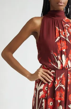 Johanna Ortiz Sacred Currents Floral Print Maxi Dress
