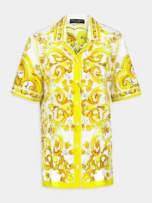 Dolce & Gabbana Majolica Print Silk Twill Shirt