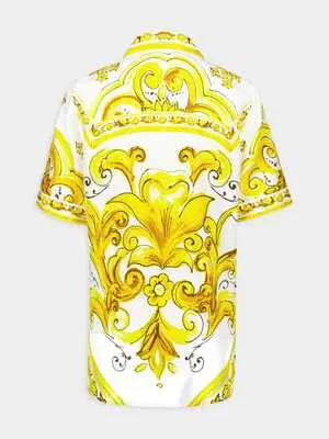 Dolce & Gabbana Majolica Print Silk Twill Shirt