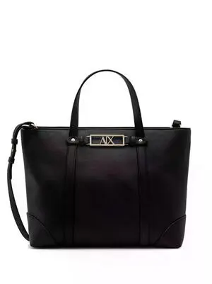 Armani Exchange Logo-detail Tote - Black