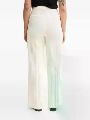 BENETTON Corduroy Wide Leg Trousers - Neutrals