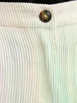 BENETTON Corduroy Wide Leg Trousers - Neutrals
