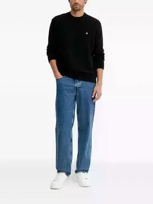 BENETTON Knitted Logo Jumper - Black