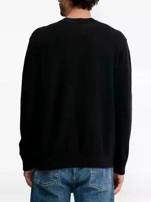 BENETTON Knitted Logo Jumper - Black