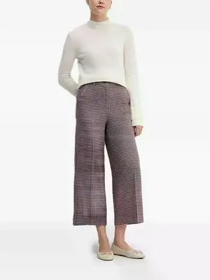 BENETTON Houndstooth Trousers - Purple