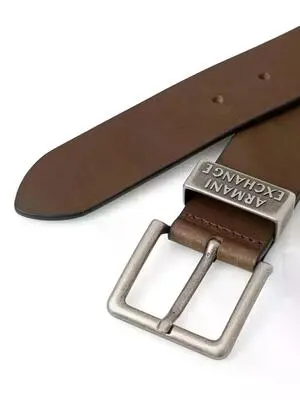 Armani Exchange Engraved Hardware Belt - Brown