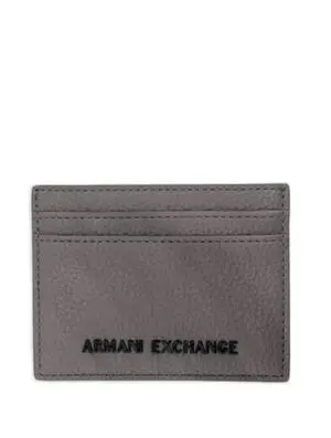 Armani Exchange Logo-plaque Cardholder - Grey