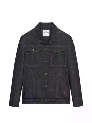 COURREGES Belted Denim Jacket - Blue