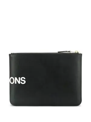 Comme Des Garçons Logo Zip Wallet
