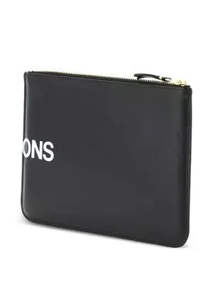 Comme Des Garçons Logo Zip Wallet