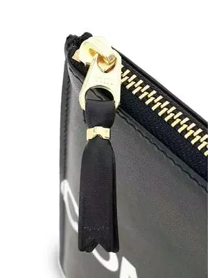 Comme Des Garçons Logo Zip Wallet