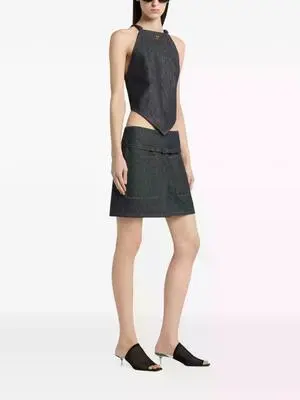 COURREGES Mini Skirt With Flap-pockets - Blue