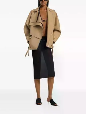 COURREGES Oblique Short Trench Jacket