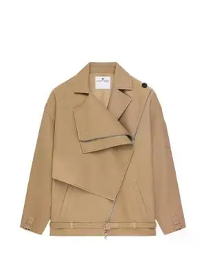 COURREGES Oblique Short Trench Jacket - Neutrals