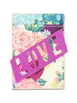 Kurt Geiger Floral-pattern Cardholder - Neutrals