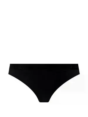 Armani Exchange Logo-waistband Briefs - Black