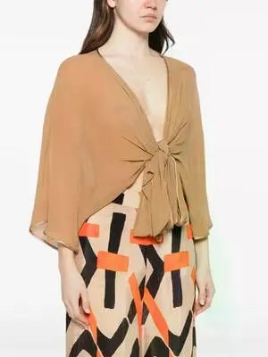 Dixie Tie-front Top - Neutrals