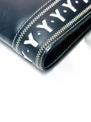 Saint Laurent 1990s Logo Leather Shoulder Bag