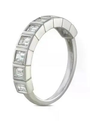 LB EXCLUSIVE Square-cut Diamond Band Ring