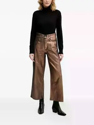 BENETTON Frayed Hem Jeans - Brown