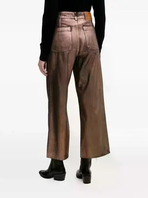 BENETTON Frayed Hem Jeans - Brown