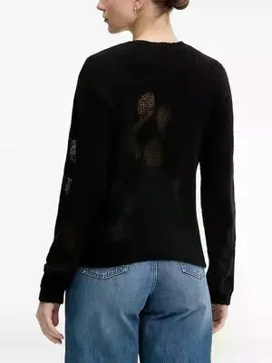 BENETTON Openwork Round Neck Sweater