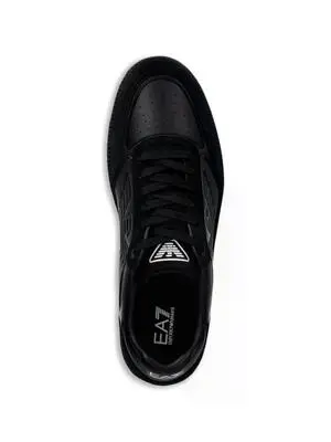 EA7 Embossed Logo Sneakers - Black