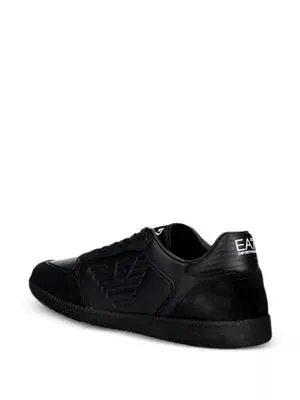 EA7 Embossed Logo Sneakers - Black