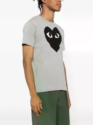 Play Comme Des Garcon Heart-print T-shirt - Grey