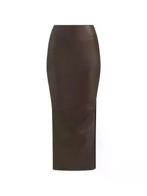 Manière De Voir Daisy Panelled Side-slit Midi Pencil Skirt