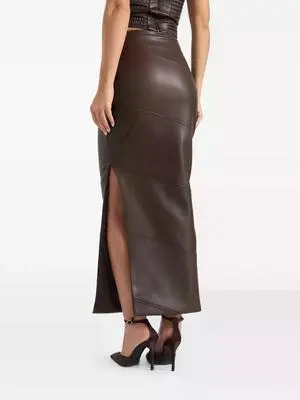 Manière De Voir Daisy Panelled Side-slit Midi Pencil Skirt