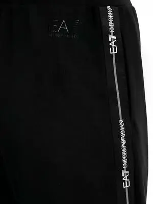 EA7 Logo Stripe Wide Leg Track Pants