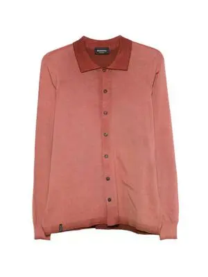 AROVESCIO Long-sleeve Buttoned Collared Shirt - Red