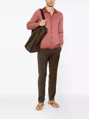 AROVESCIO Long-sleeve Buttoned Collared Shirt - Red
