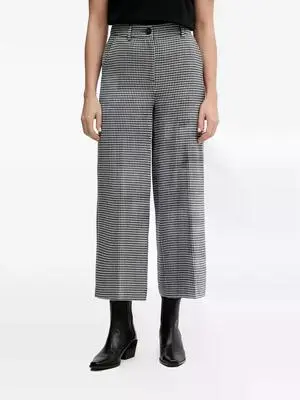 BENETTON Houndstooth Trousers - Grey