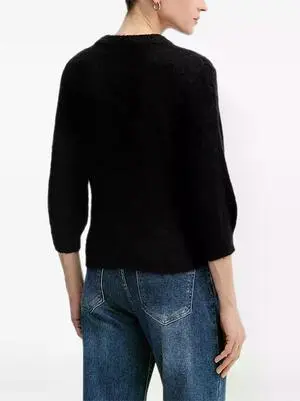 BENETTON Round Neck Three-quarter Sleeve Sweater