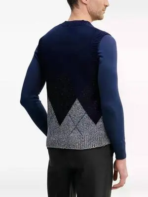 BENETTON Argyle V-neck Knitwear