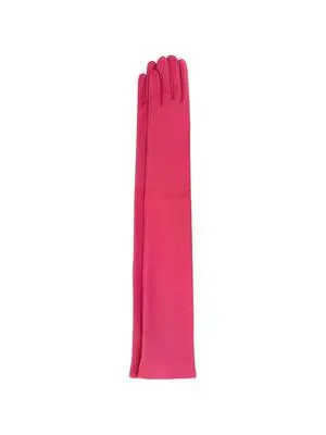 Balenciaga Leather Long Gloves - Pink