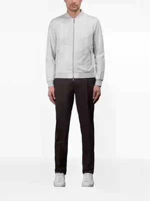 MOORER Zip-fastening Bomber Jacket - Grey