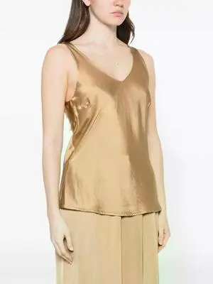 Dixie V-neck Sleeveless Top - Neutrals