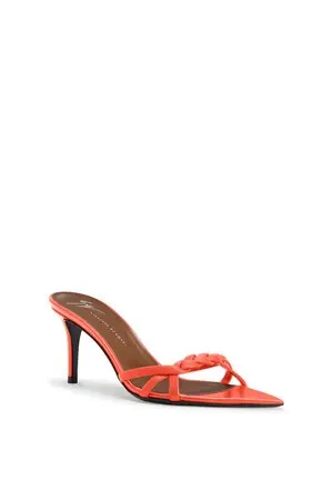 GIUSEPPE ZANOTTI Intriigo Braid 70 Mules - Coral