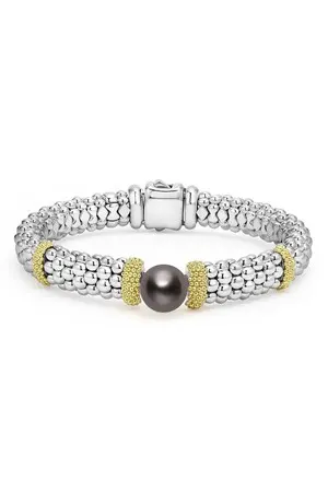 Lagos Luna Tahitian Pearl Caviar Bracelet - Black