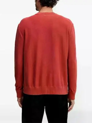 BENETTON Long-sleeved Embroidered Sweater - Red