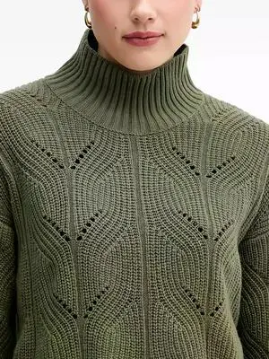BENETTON Openwork High-neck Sweater