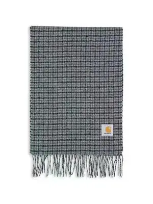 Carhartt Work In Progress Checked Fringed Scarf - Grey