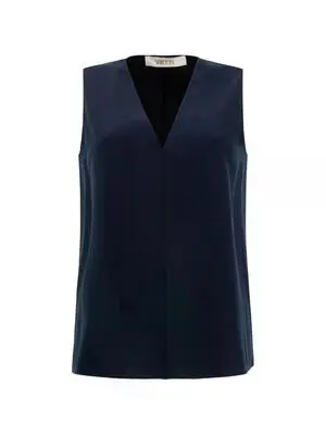 VIETTI Sleeveless V-neck Blouse