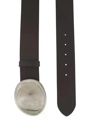 Khaite Keefe Silver-tone Buckle Belt